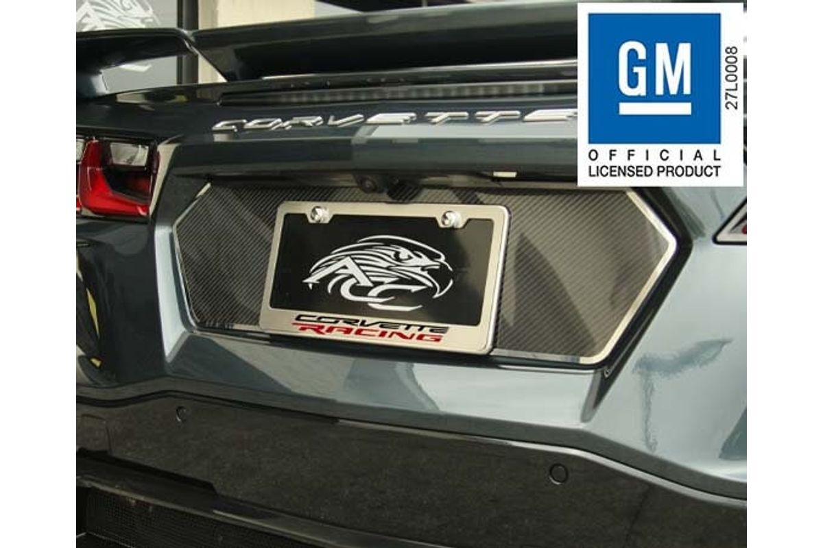 C8 2020-2024 Chevrolet Hydro Carbon License Plate Frame W/Corvette ...