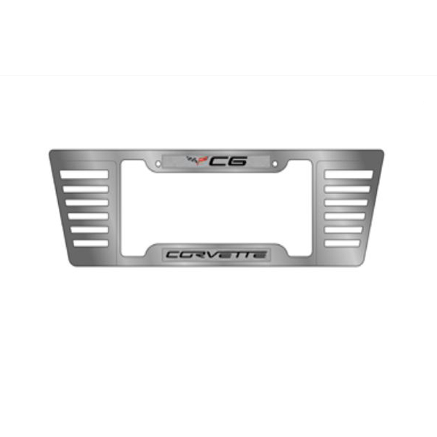 C6 2005-2013 Chevrolet Corvette Rear Louver License Plate Frame w ...