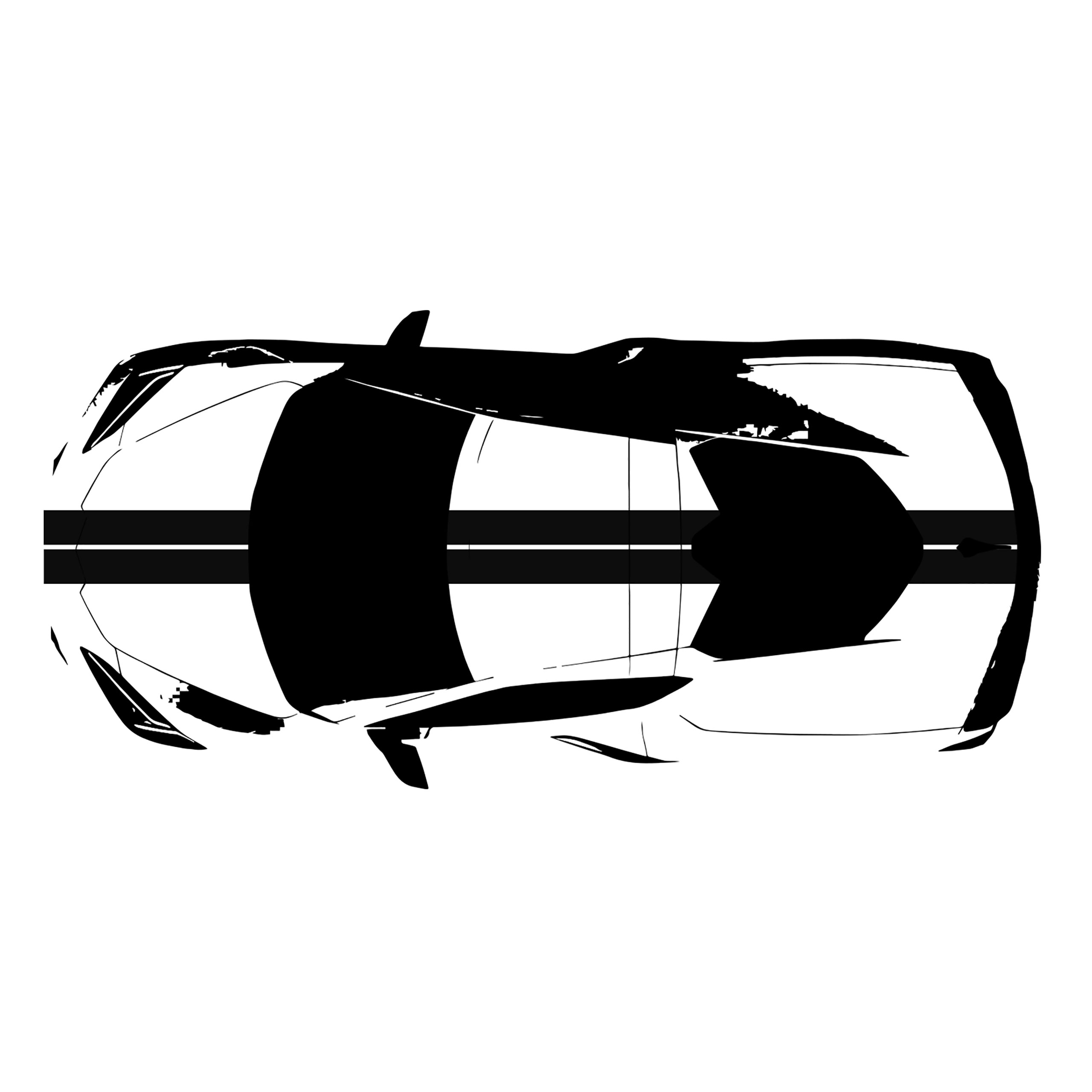C8 2020-2024 Chevrolet Corvette Front to Back Dual Stripes - Choose ...