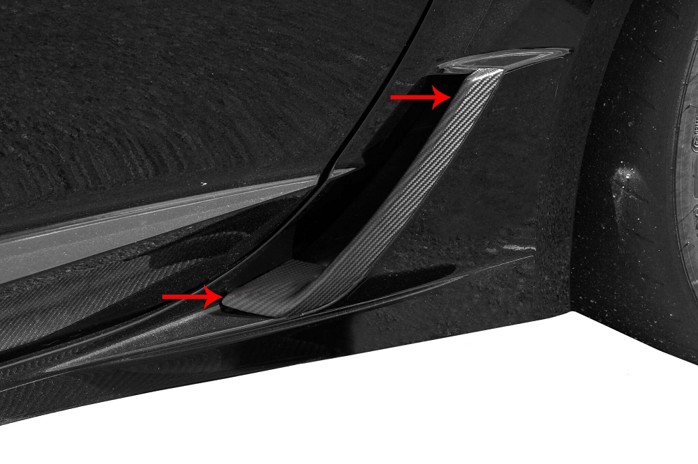 C7 2014-2019 Chevrolet Corvette Hydro Carbon Fiber Rear Brake Vent ...