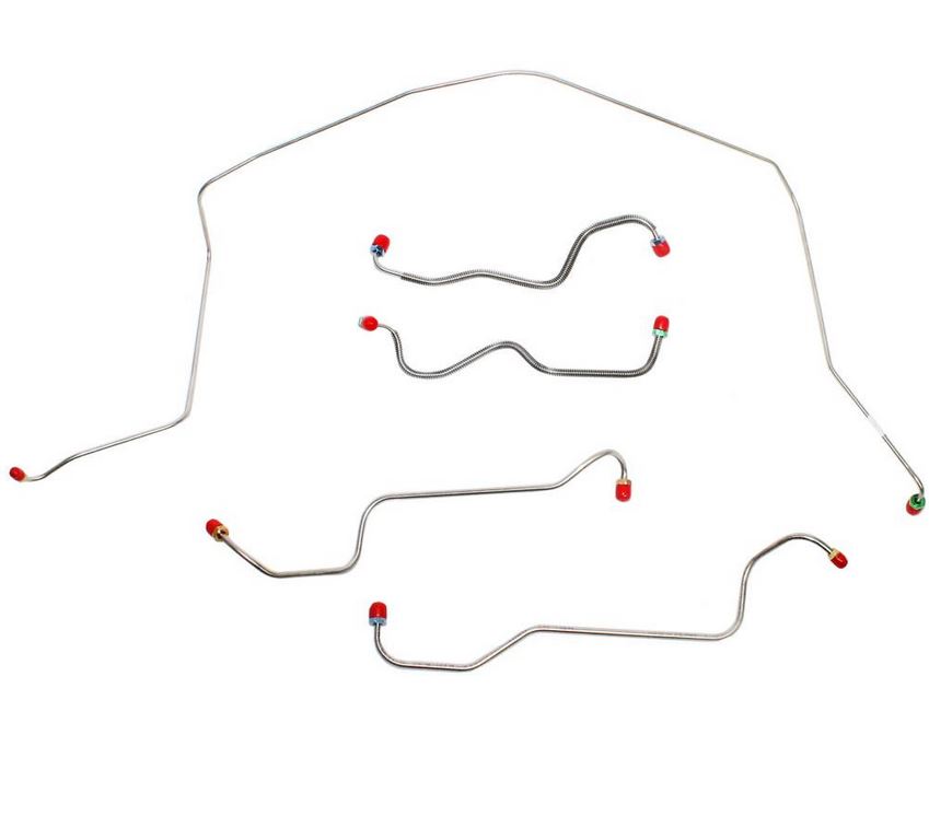 C3 1969-1982 Chevrolet Corvette Front Brake Lines 4pc Sets - Stainless ...