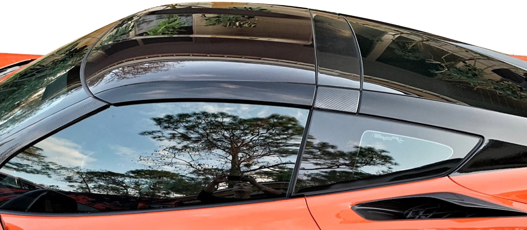 C7 2014-2019 Chevrolet Corvette Carbon Fiber Roof Halo Cover - EOS