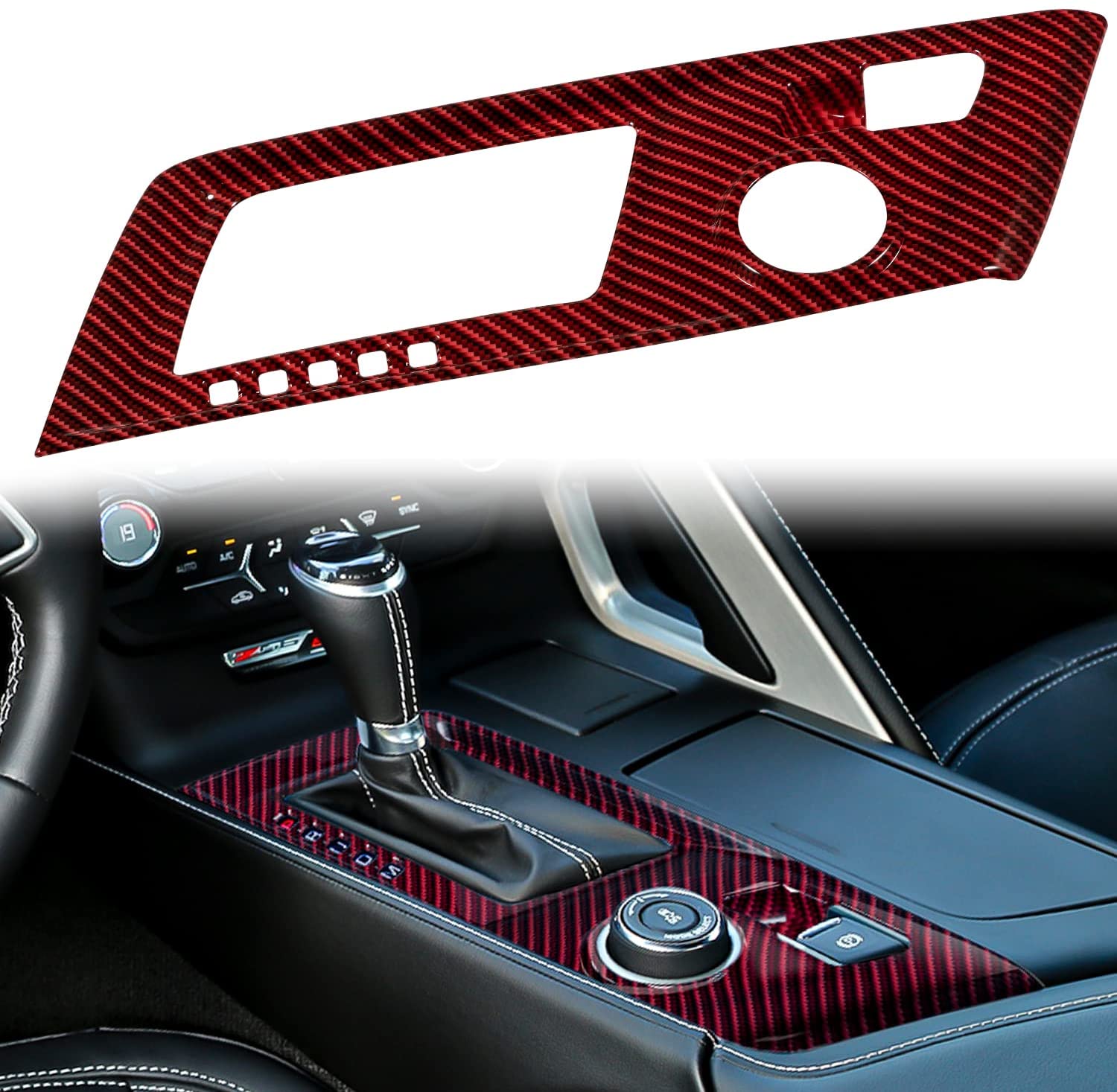 C7 2014-2019 Chevrolet Corvette Carbon Fiber Look Automatic Gear Panel ...