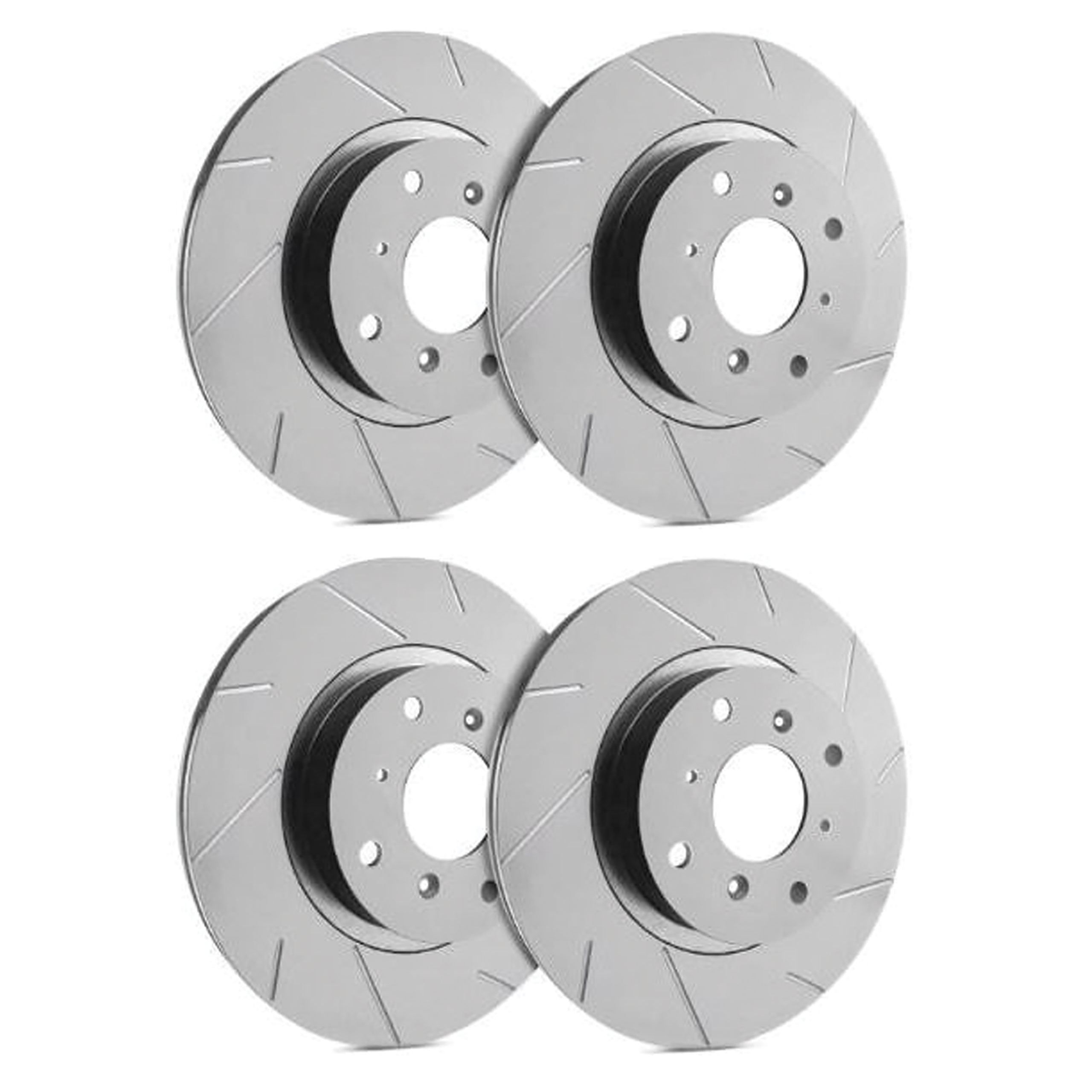 1963-1982 Chevrolet Corvette Slotted Rotors W/Gray ZRC - Front & Rear ...