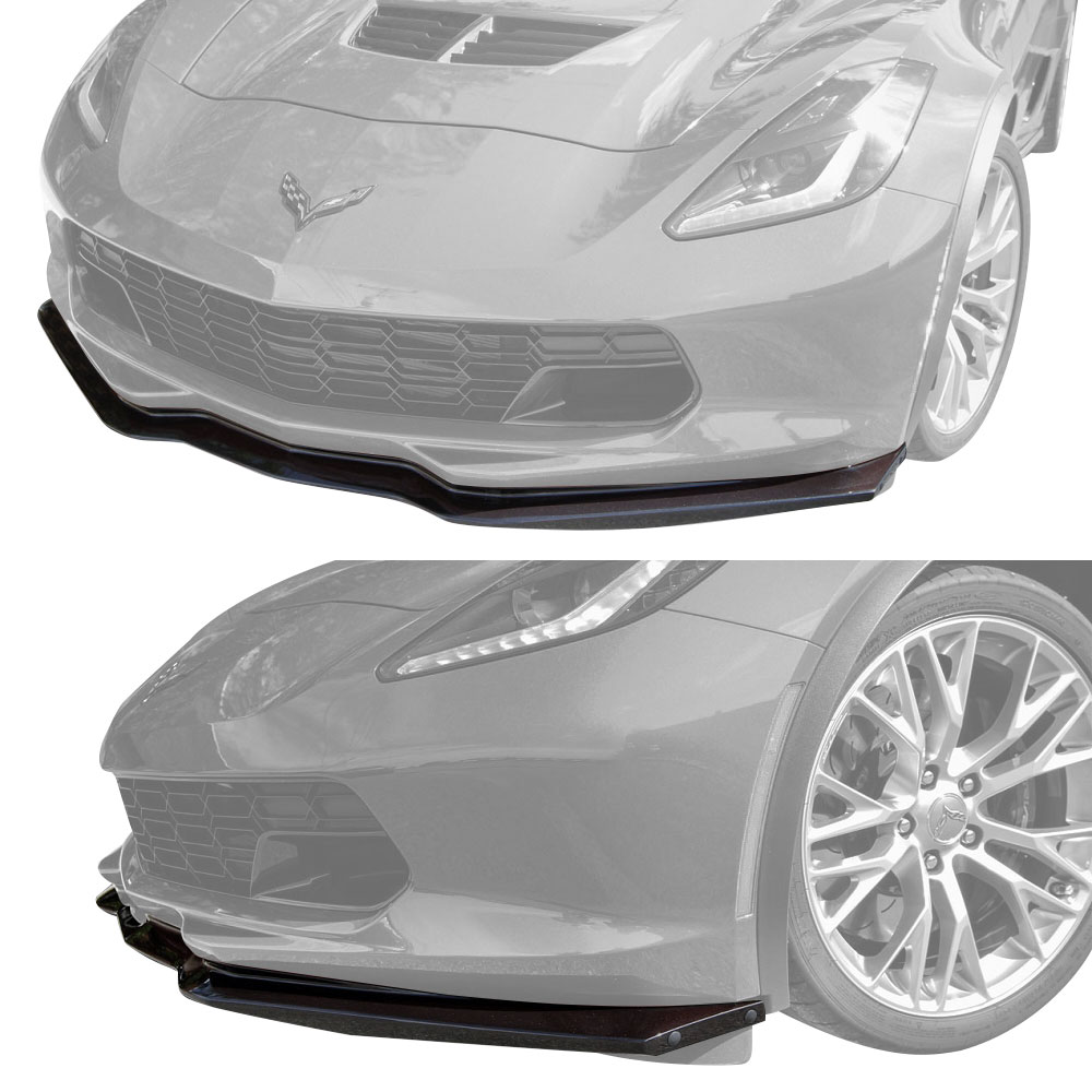 C7 2014-2019 Chevrolet Corvette Custom Painted Stage 2/3 Front Splitter ...