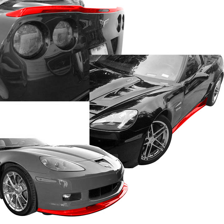 C6 2005-2013 Chevrolet Corvette Custom Painted ZR1 Style Ground Effects ...