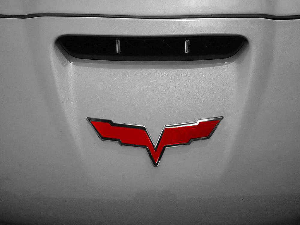 C6 2005-2013 Chevrolet Corvette Custom Painted Acrylic Emblem Cover ...