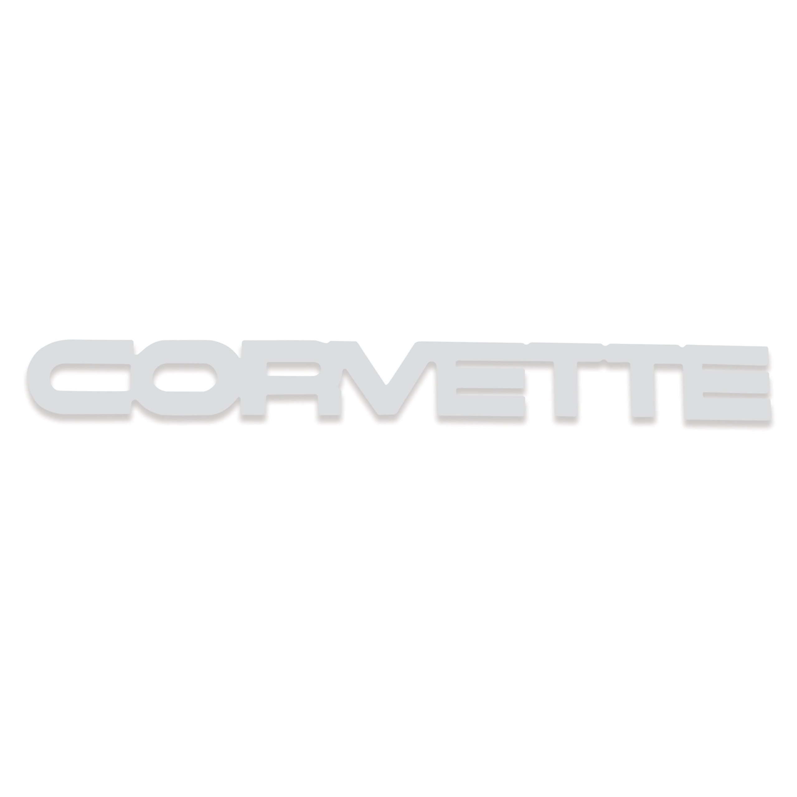 C4 1984-1990 Chevrolet Corvette Emblem. Rear Acrylic White - Auto ...