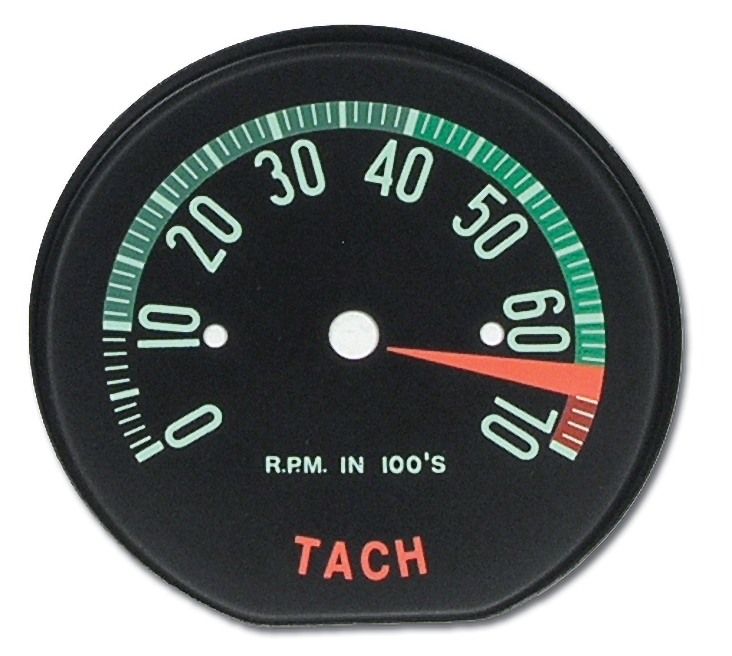 C1 1960-1961 Chevrolet Corvette Tachometer Face Hi RPM - CA