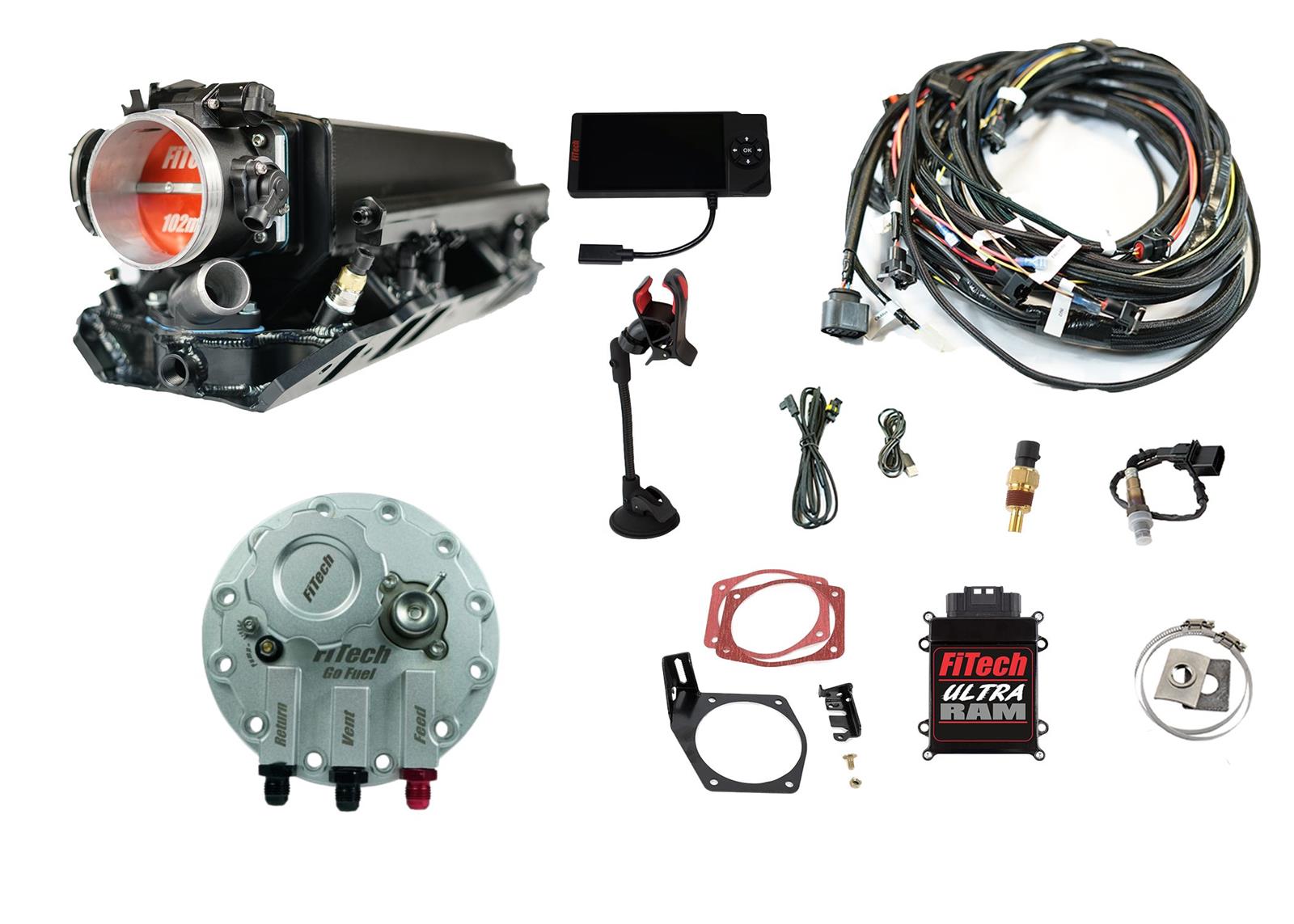 1953-1981 Ultra Ram 800 HP Chevy BB Rectangle Port EFI W/Go Fuel ...