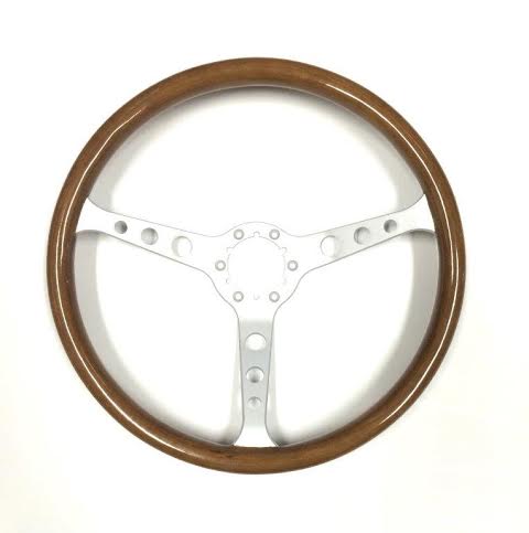 C3 1968-1982 Chevrolet Corvette Steering Wheel - Wood W/Brushed Spokes ...