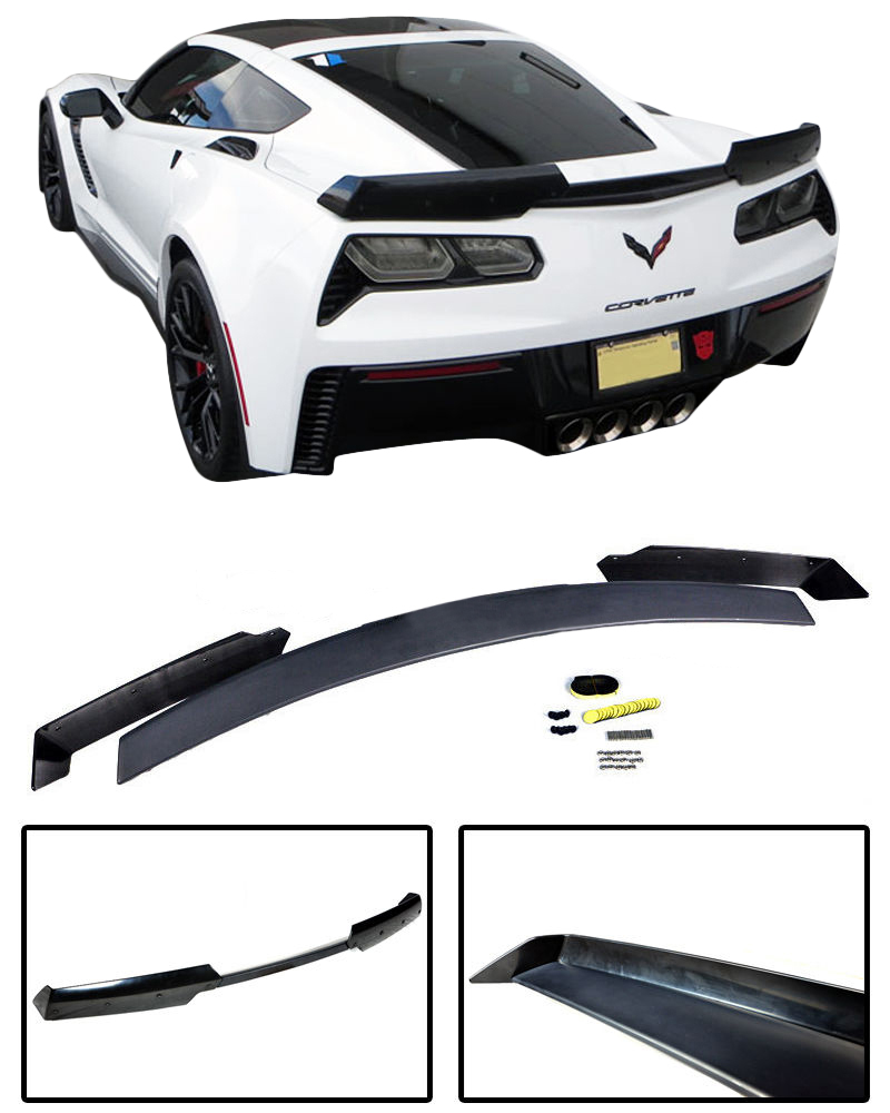 C7 2014-2019 Chevrolet Corvette Unpainted Stage 2 Wicker Bill Spoiler ...