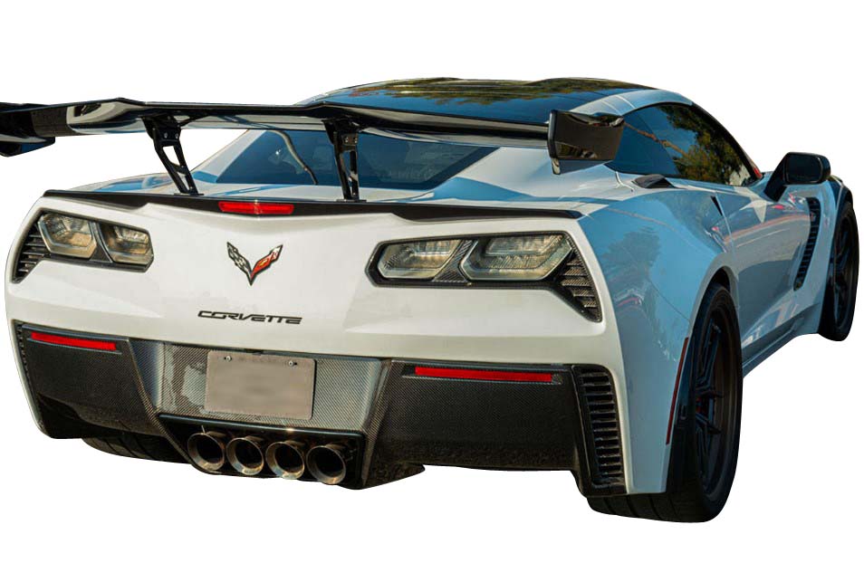 C7 2014-2019 Chevrolet Corvette CARBON FIBER REAR LOWER BUMPER DIFFUSER ...