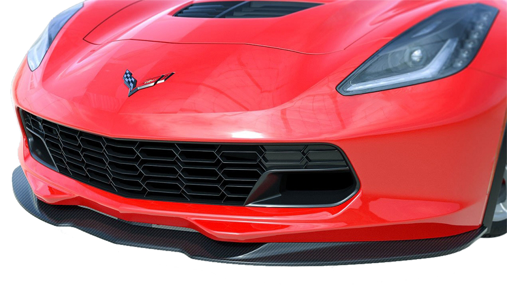 C7 2014-2019 Chevrolet Corvette Hydro Carbon Fiber Aero Front Splitter ...