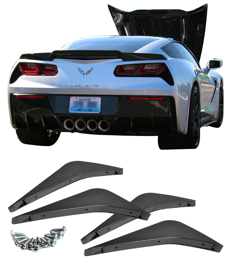 C7 2014-2019 Chevrolet Corvette Unpainted Rear Diffuser Fins - Auto ...