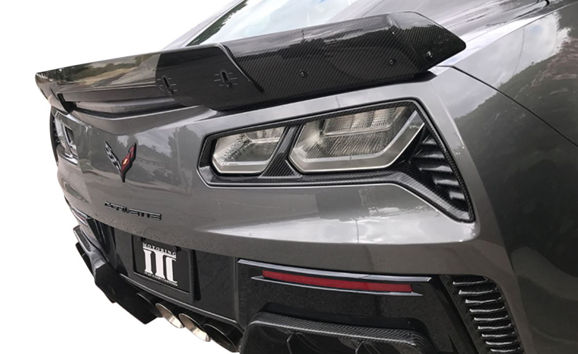 C7 2014-2019 Chevrolet Corvette Carbon Fiber Stage 2 Wicker Bill Rear ...