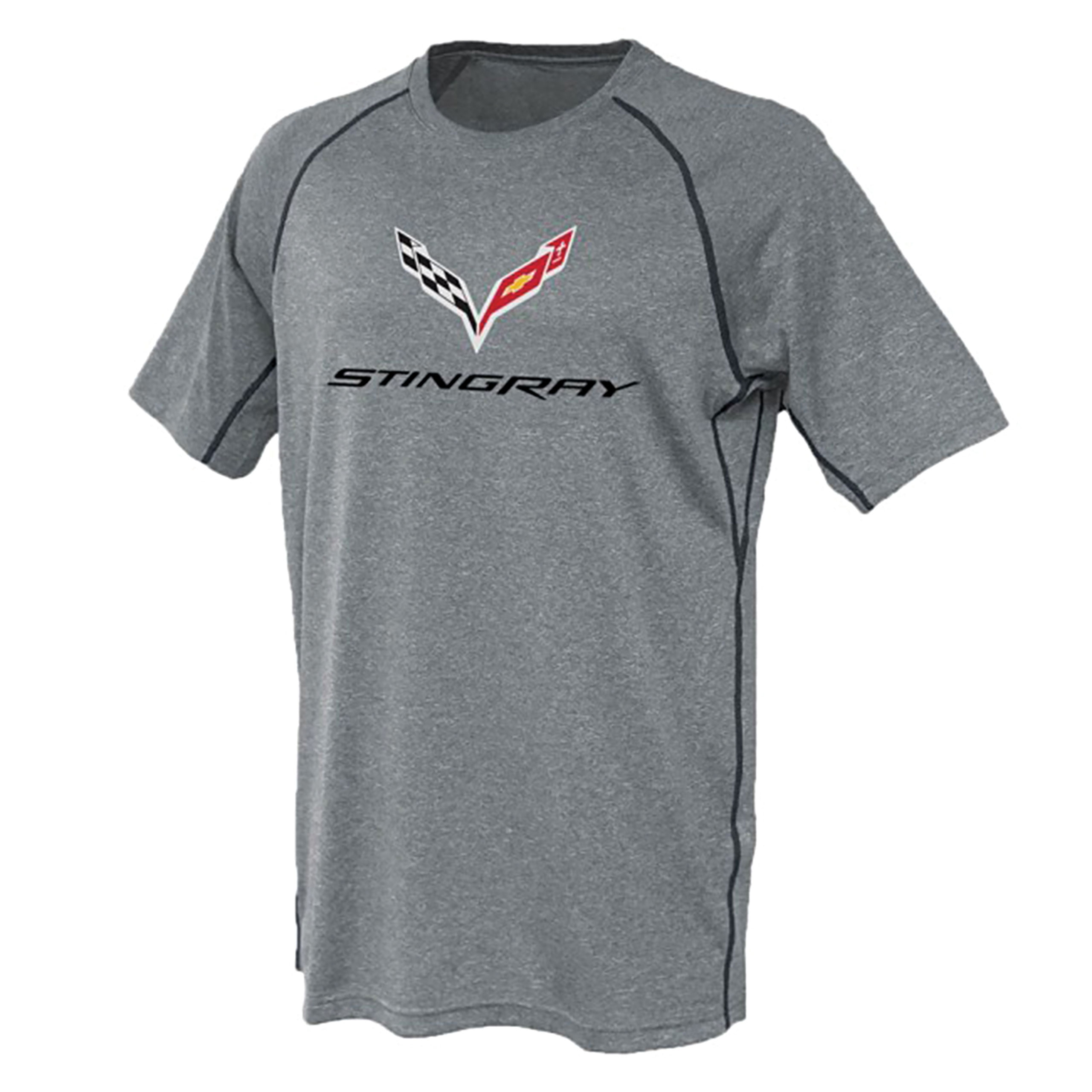 C7 2014-2019 Chevrolet Corvette T-Shirt - C7 Logo - Gray W/Black ...