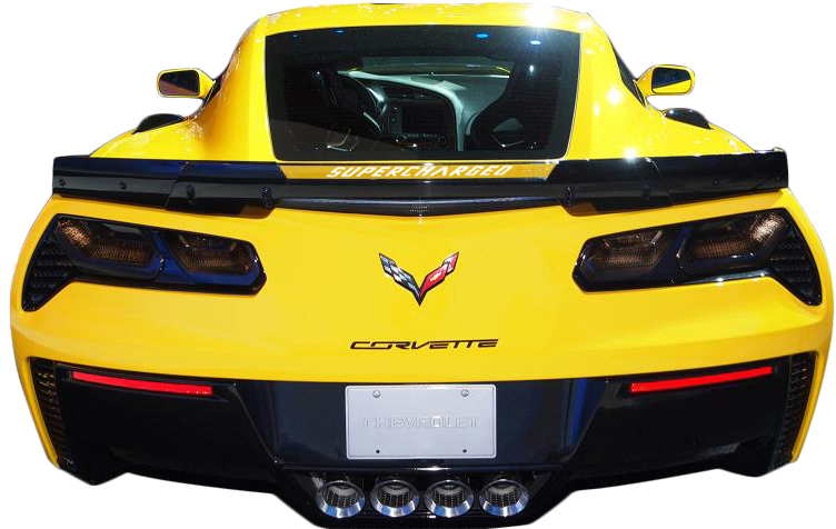 C7 2015-2019 Chevrolet Corvette Clear Center Wicker Bill Decal - Gloss ...