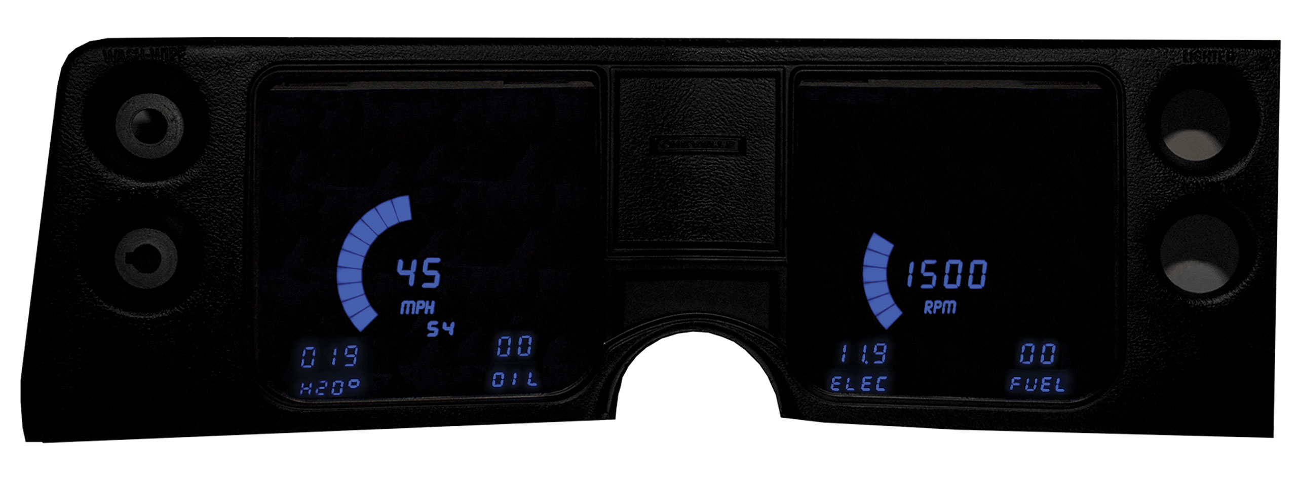 1968 Chevrolet Chevelle LED Digital Gauge Panel - Blue - Intellitronix
