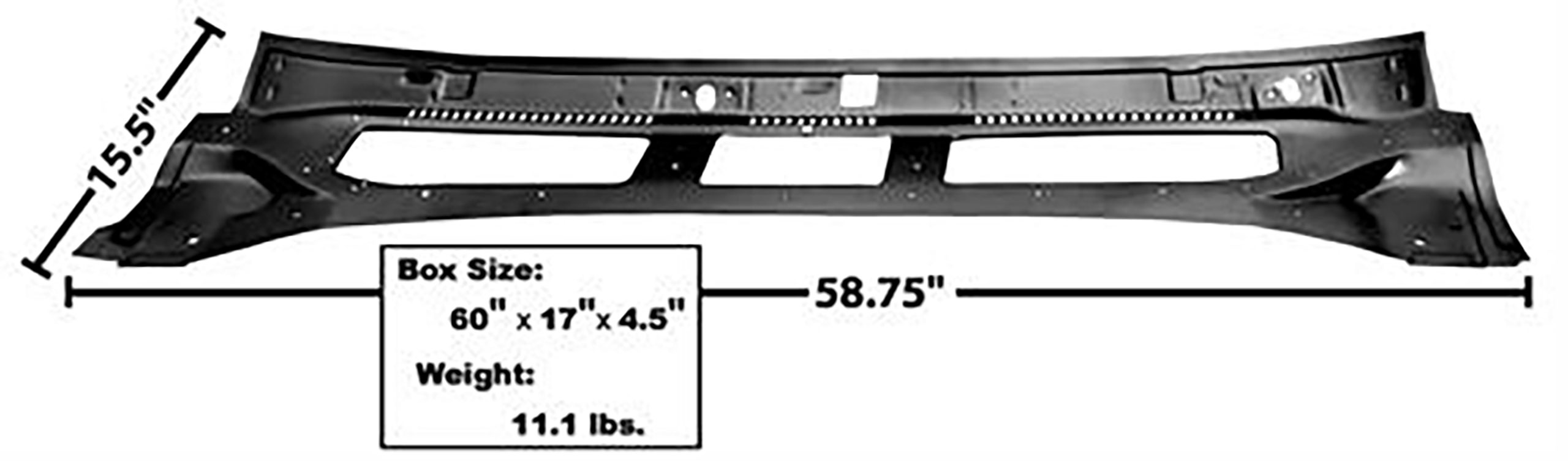Second Generation 1968-1969 Chevrolet Chevelle Cowl Top Panel - 1418Z ...