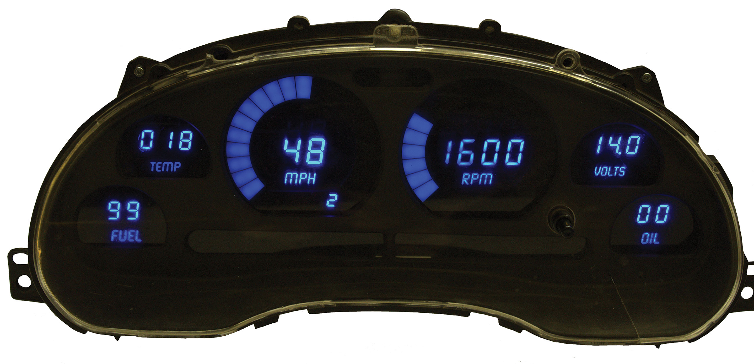 Fourth Generation 1994-2004 Ford Mustang LED Digital Gauge Panel - Blue ...