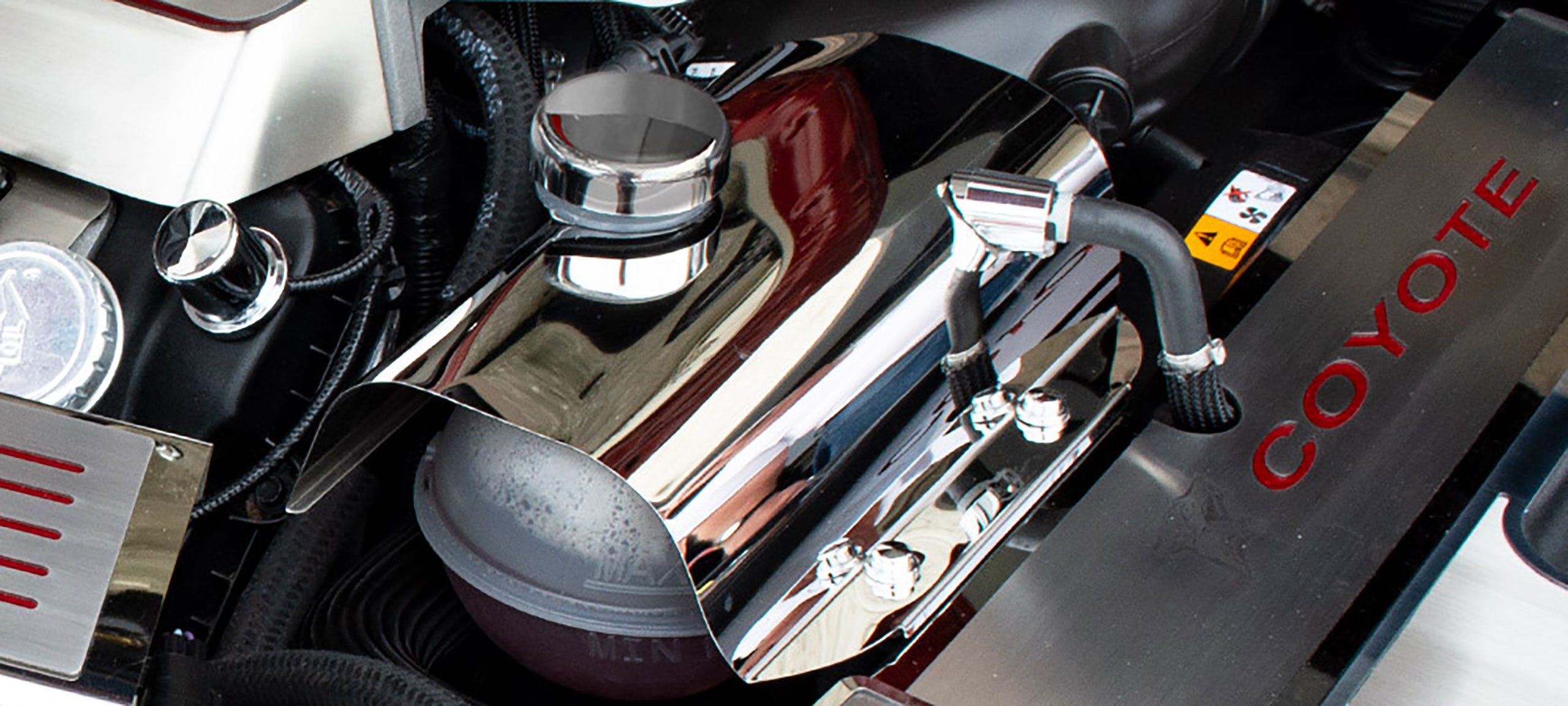 Sixth Generation 2015-2020 Ford Mustang Water Tank Cover w/ Chrome Cap ...