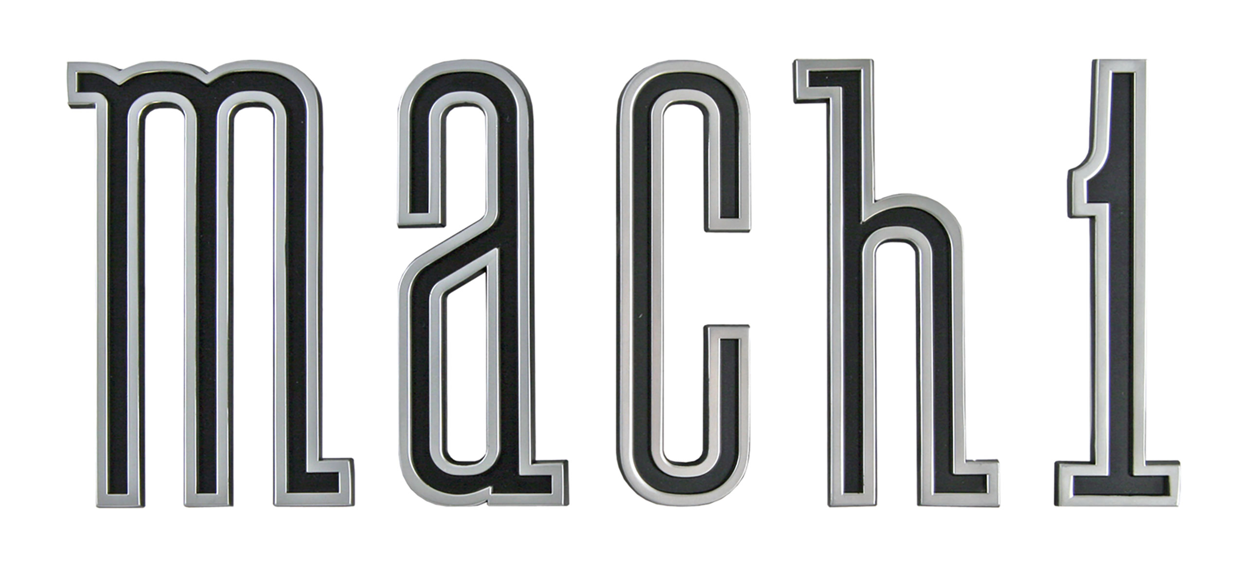 First Generation 1970 Ford Mustang Mach 1 Rocker Molding Emblem - 5 ...