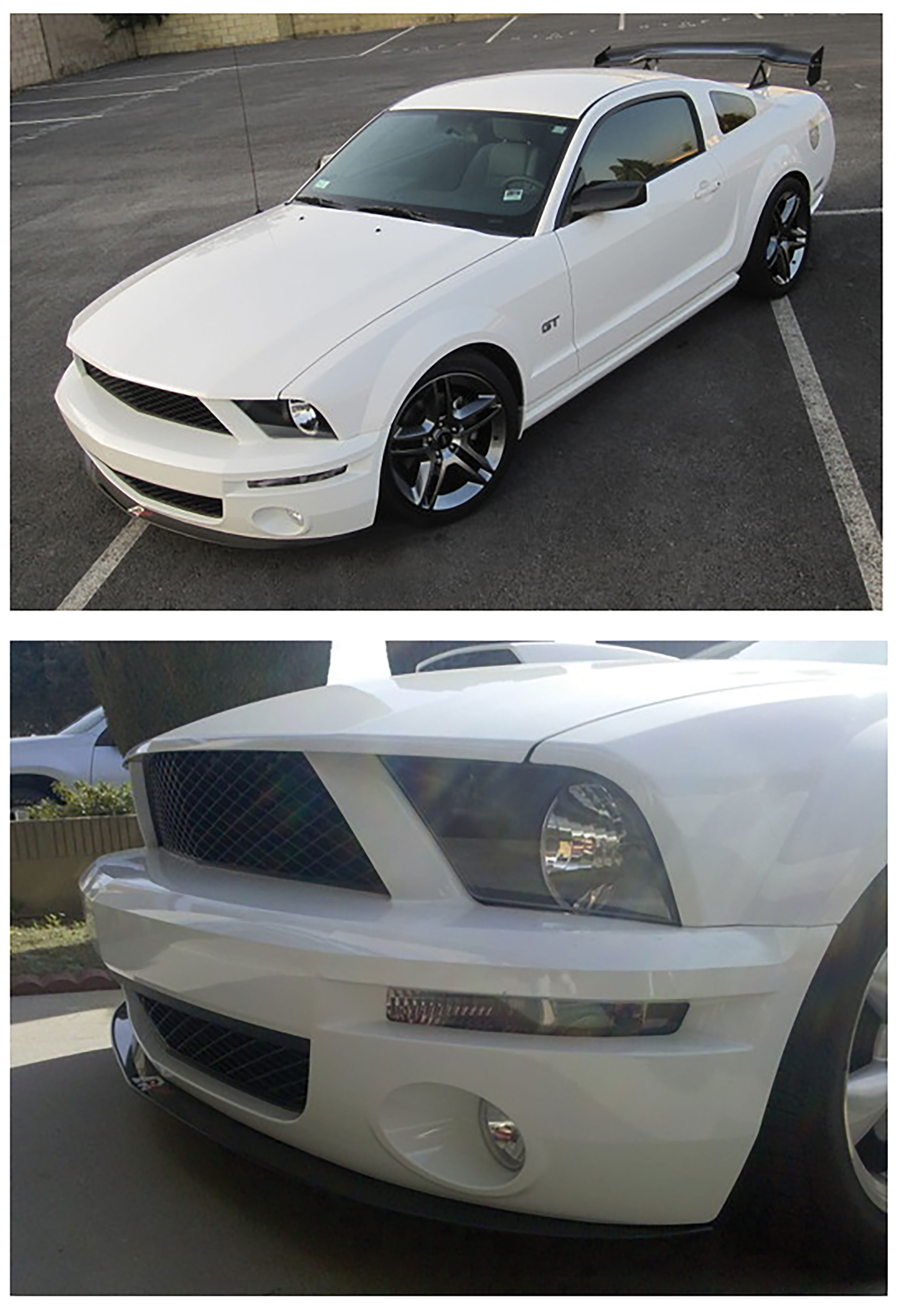 Fifth Generation 2007-2009 Ford Mustang Carbon Fiber Wind Splitter W ...