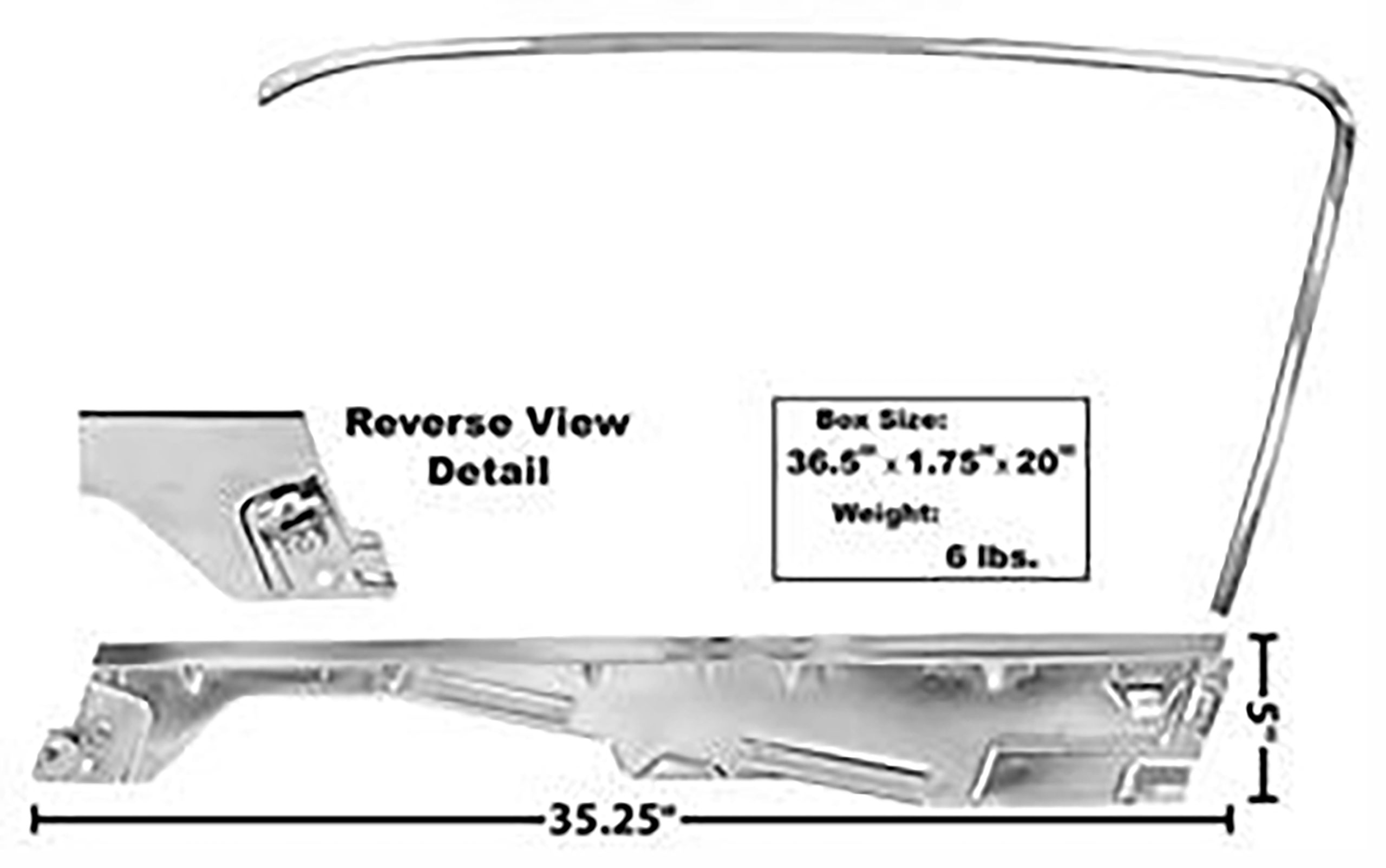 First Generation 1965-1966 Ford Mustang Fastback Door Window Frame Kit ...