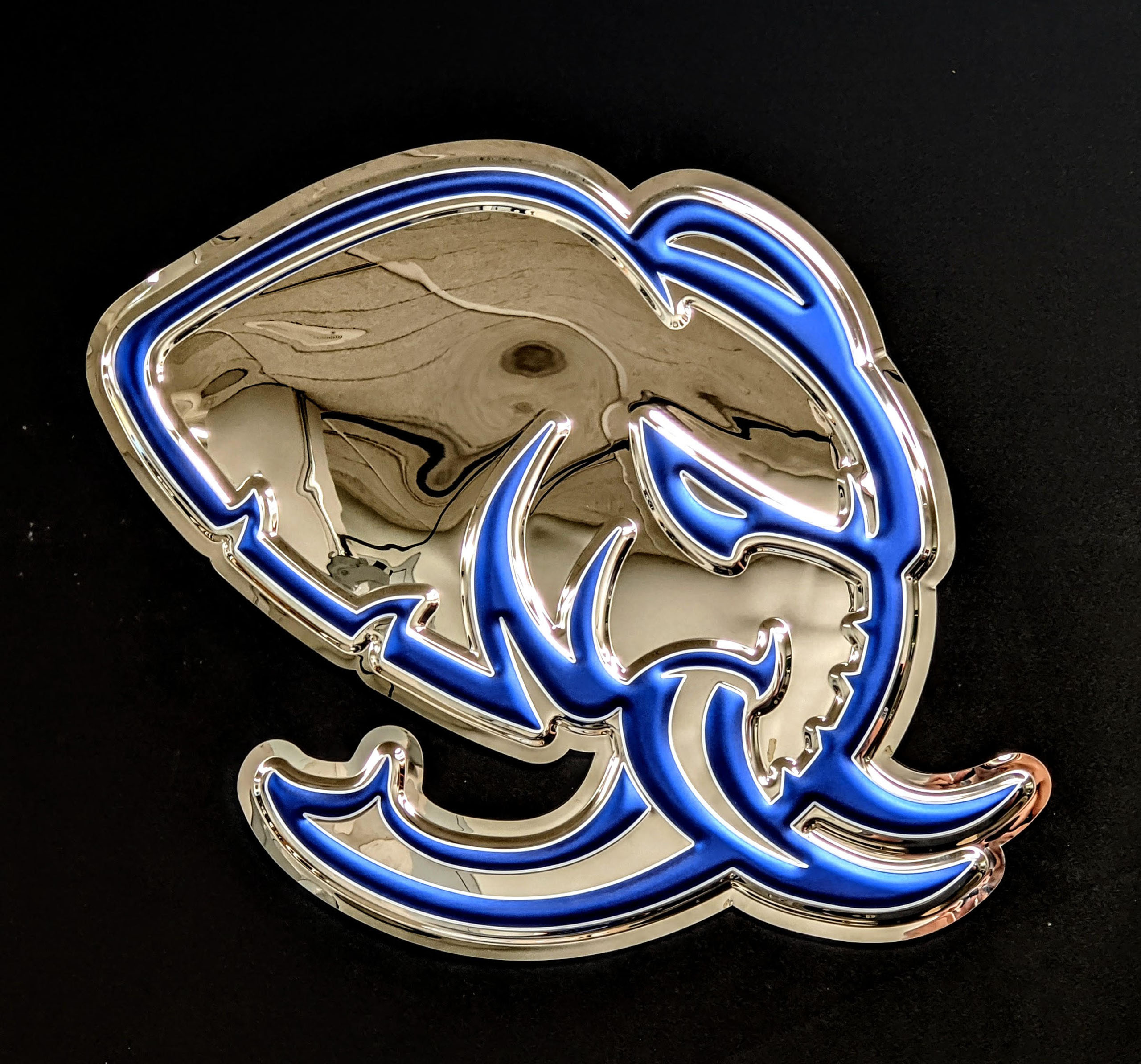 1953-2022 Dodge Hellephant Logo XL 3D Wall Art - Chrome Domz