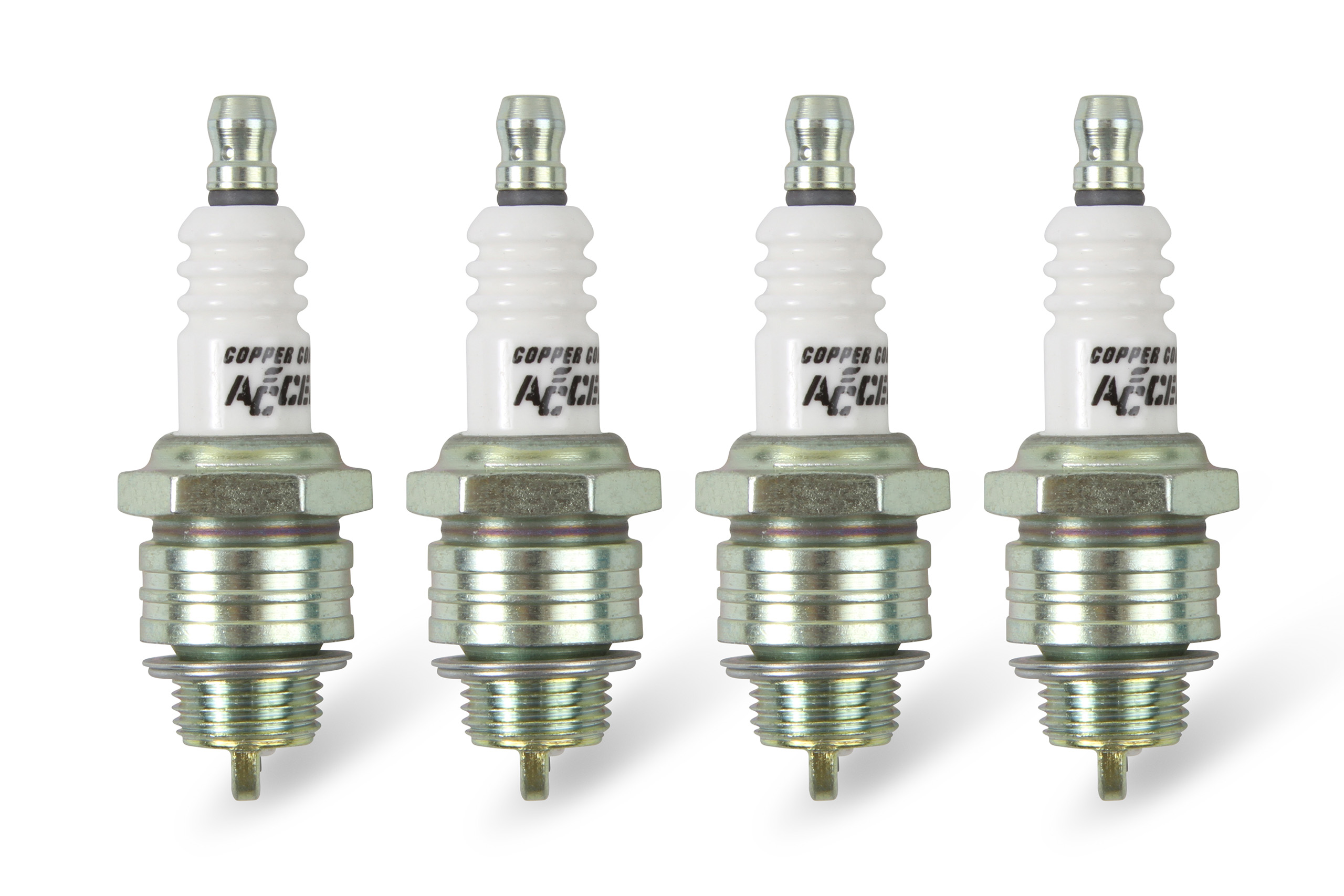 1953-2021 HP Copper Shorty Spark Plugs - .375 in Reach, Flat Seat, 4 ...